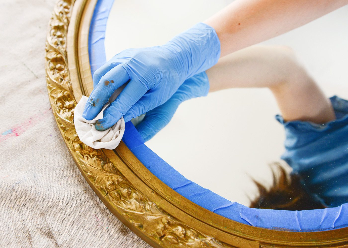 A Quick + Easy Mirror Makeover Using Rub 'N Buff - Yellow Brick Home