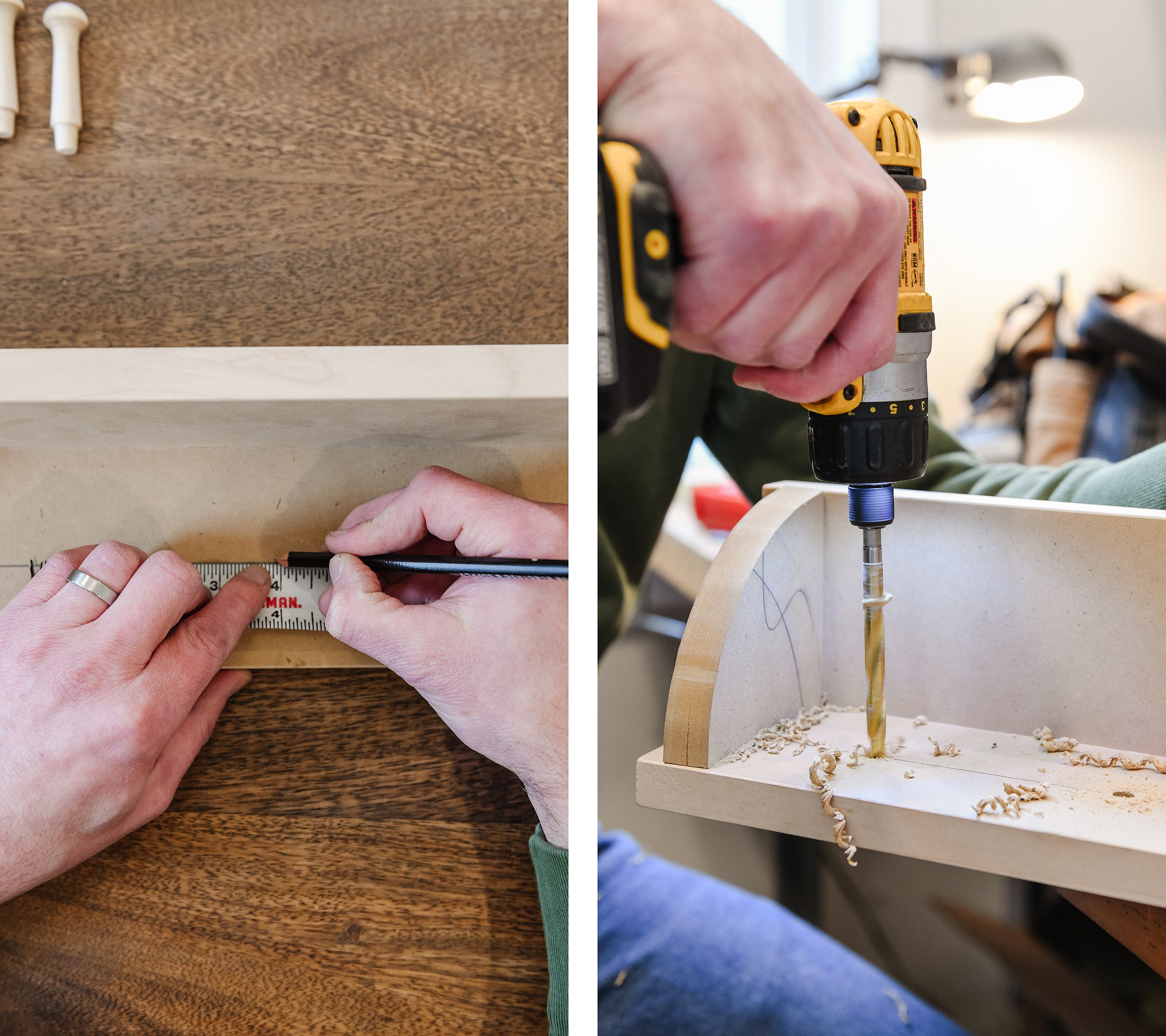 How to Make a DIY Shaker Peg Rail with Shelf - Yellow Brick Home